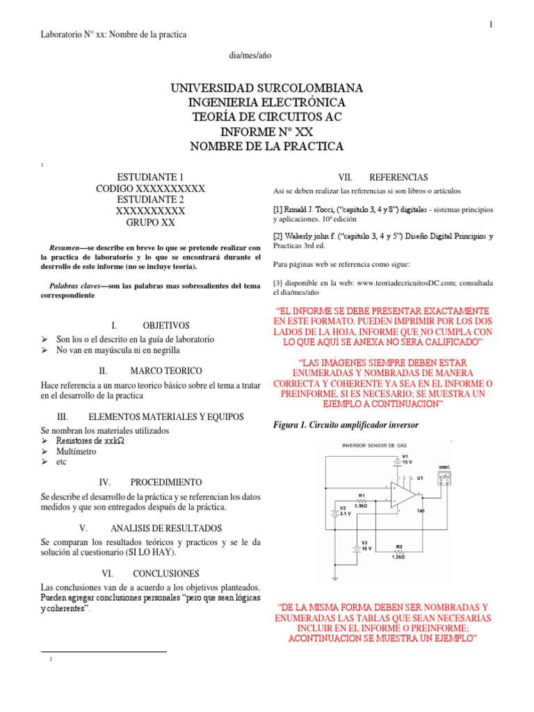 Formato Informe IEEE | PDF | Laboratorios | Informática
