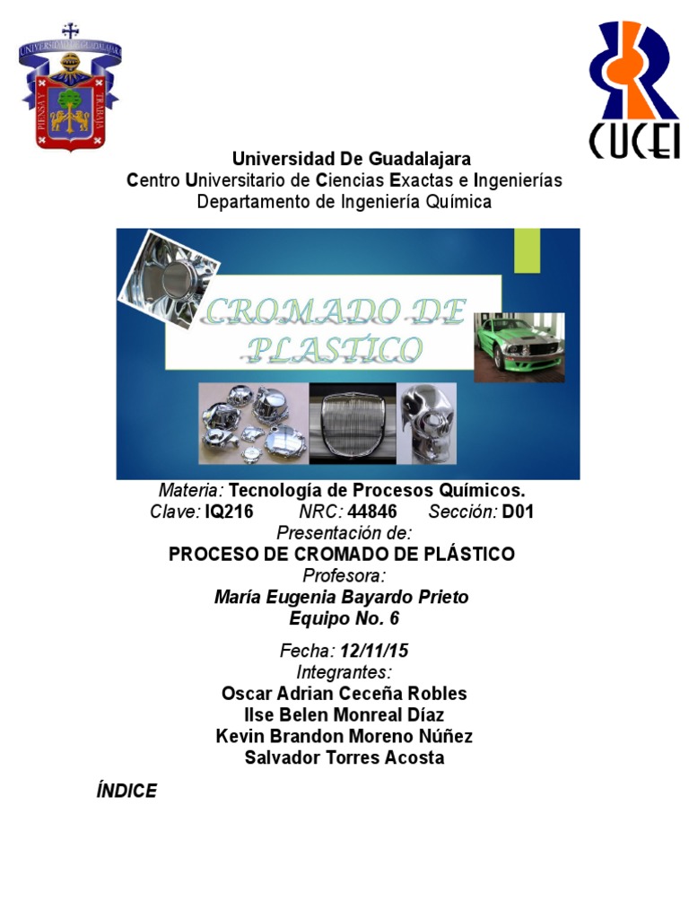 Proceso de Cromado de Plastico | PDF | Paladio | Revestimiento