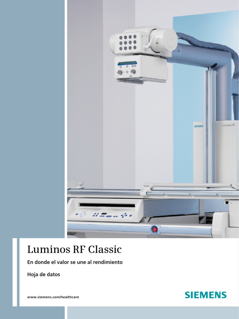 R&F Luminos RF Classic Hoja de Datos | PDF | Rayo X | Ct Scan