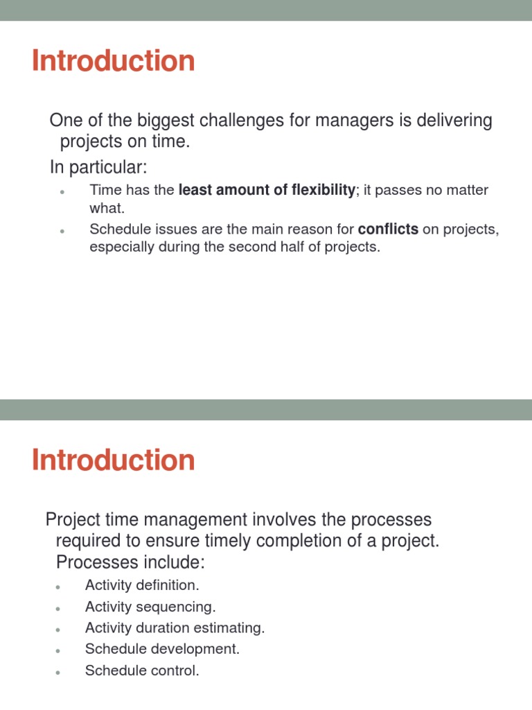 Introduction Time Management | PDF | Project Management | Systems Science