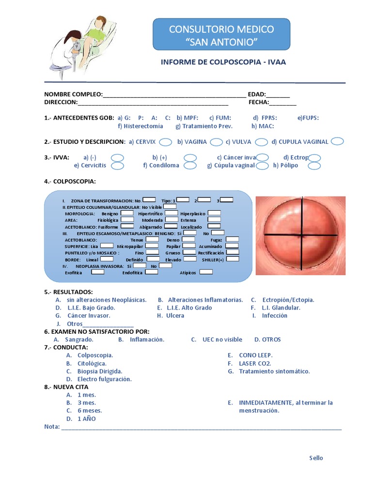 Informe de Colposcopia - Docx 1 | PDF | Ciencias de la Salud | Medicina