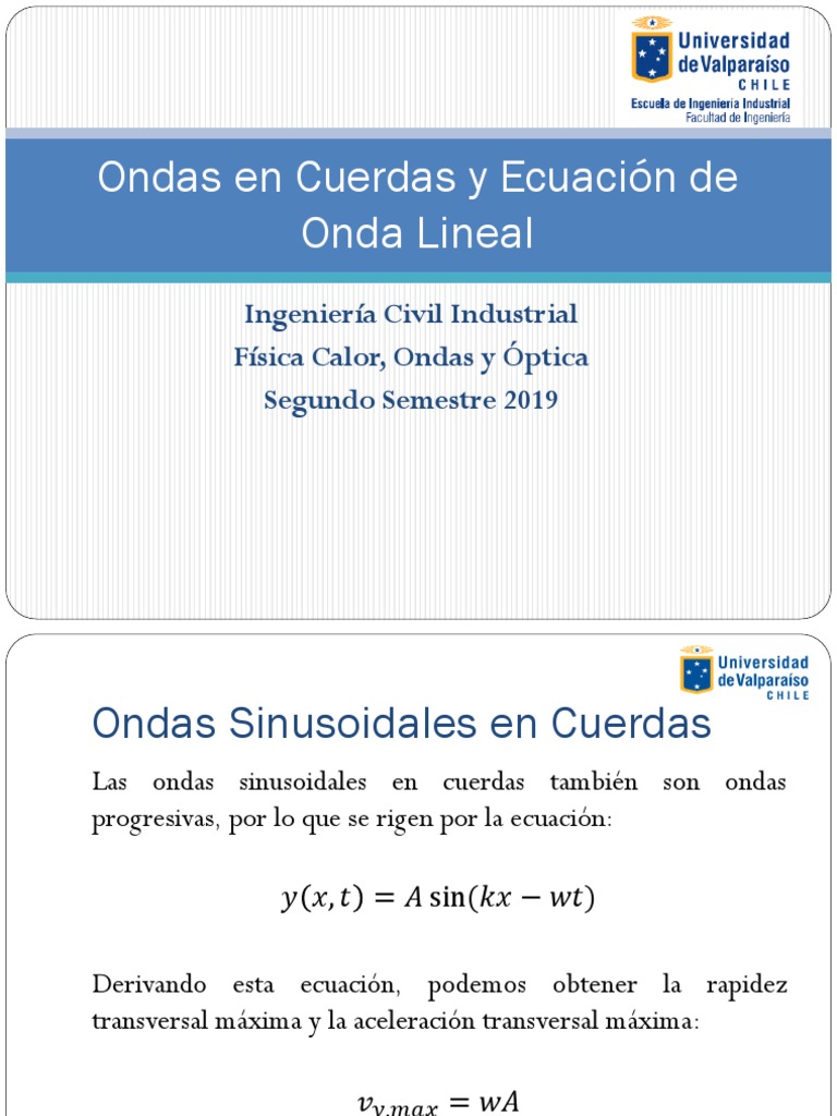 Sesión 12 Ondas en Cuerdas y Ecuación de Onda Lineal | PDF