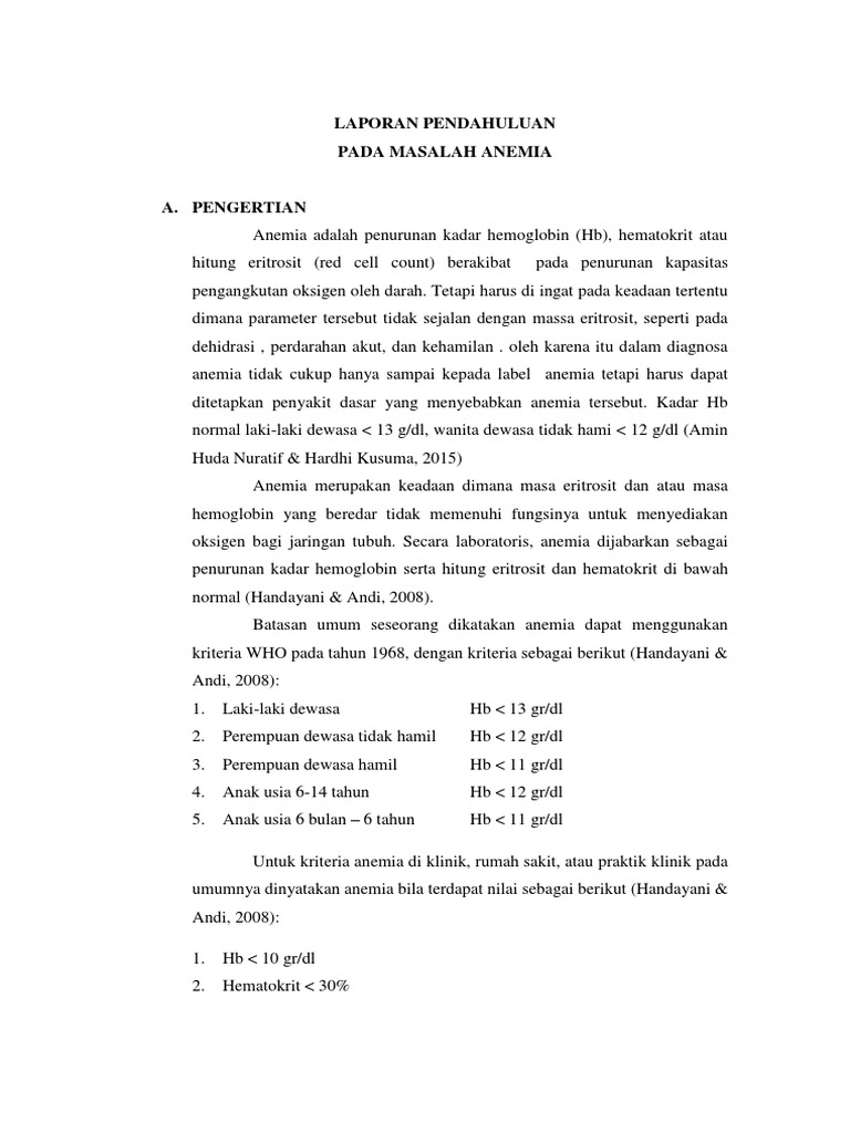 LP Dan Teori Askep ANEMIA | PDF