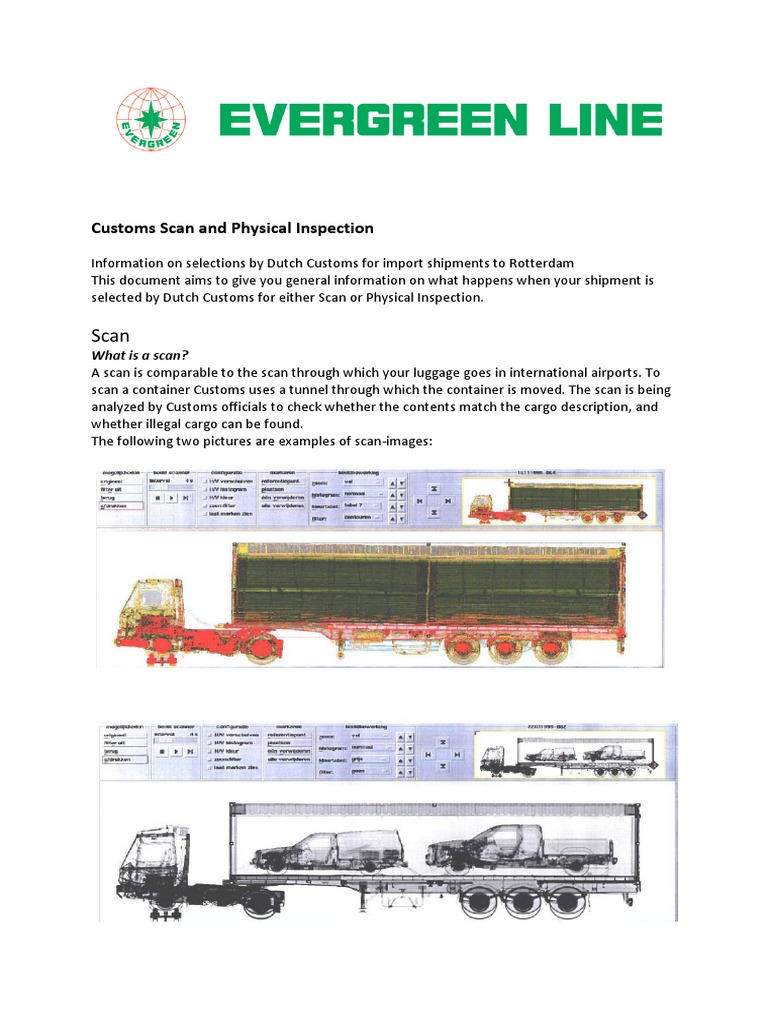 Customs Scan and Physical Inspection: What Is A Scan? | PDF | Customs ...