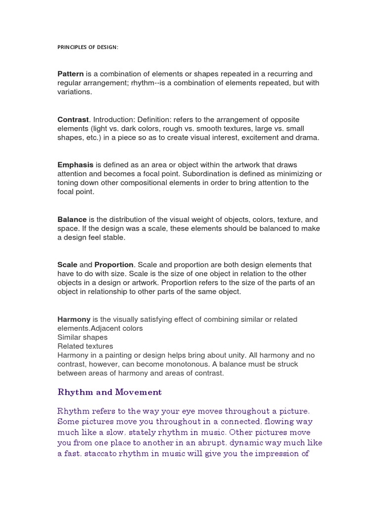Principles of Design:: Rhythm and Movement | PDF