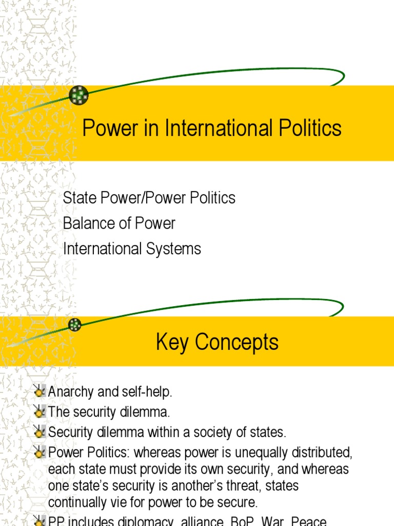 Power Politics in International Relations | PDF | Polarity ...