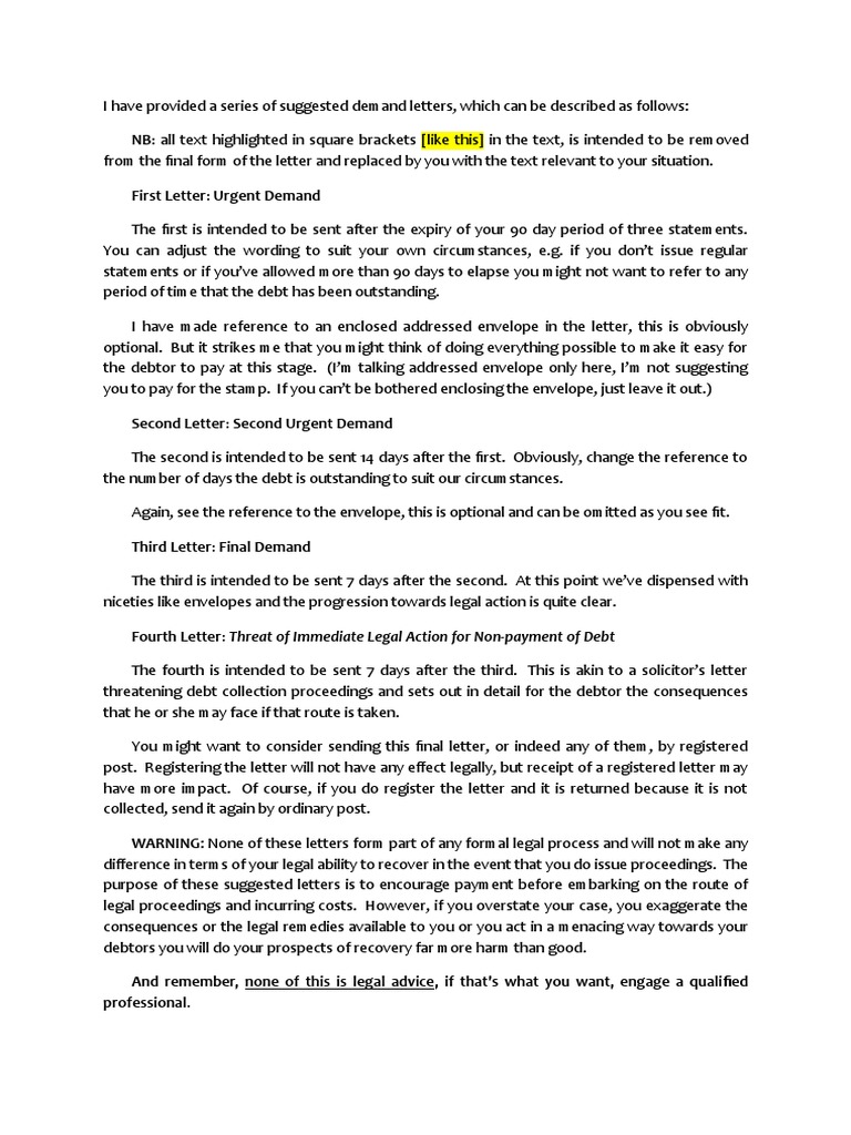 Sample First Payment Reminder Letter | PDF | Business