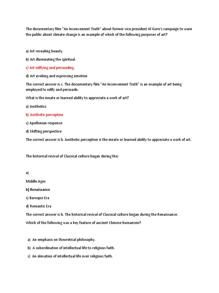 C) Art Edifying and Persuading.: B) Renaissance | PDF | Aesthetics ...