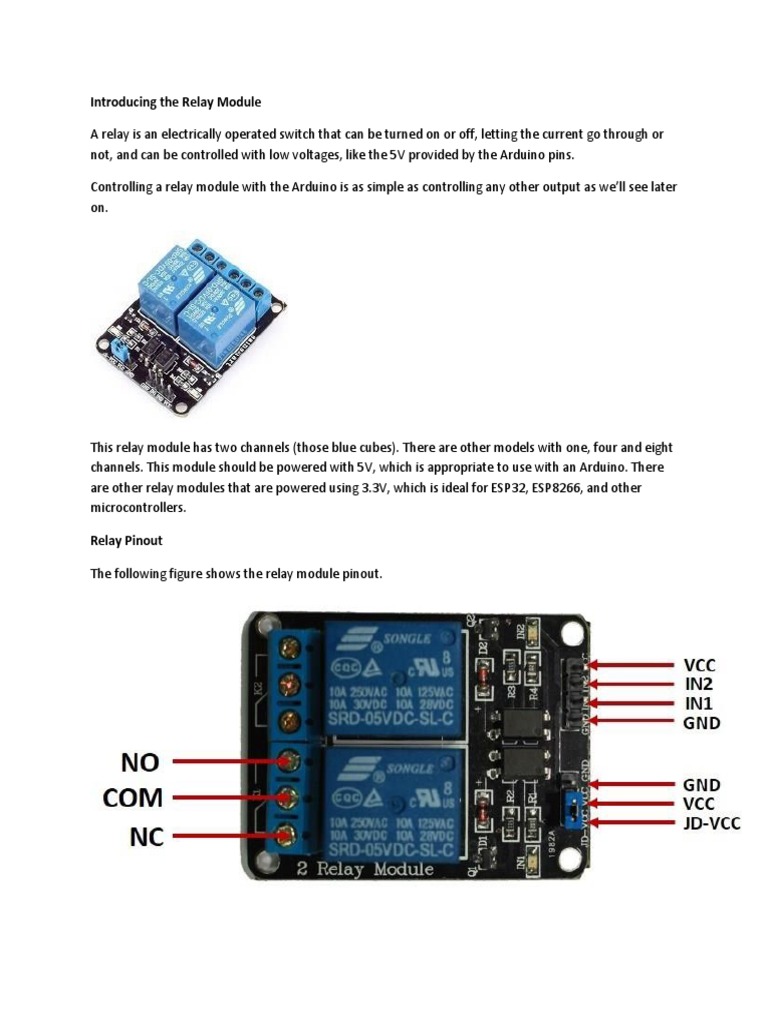 Introducing The Relay Module | PDF | Relay | Switch