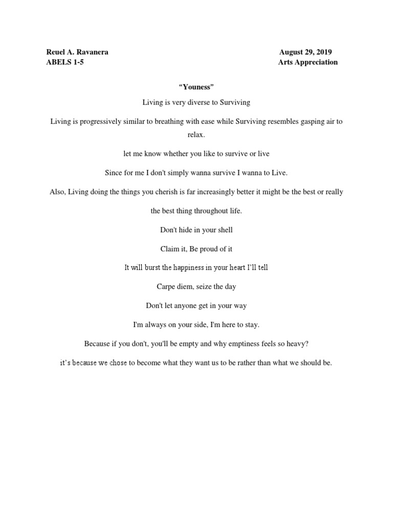 Embracing Life Over Survival | PDF