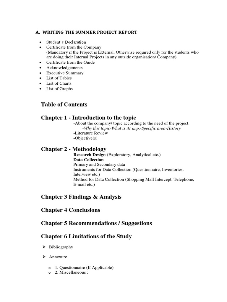 Chapter 1 - Introduction To The Topic: A. Writing The Summer Project ...
