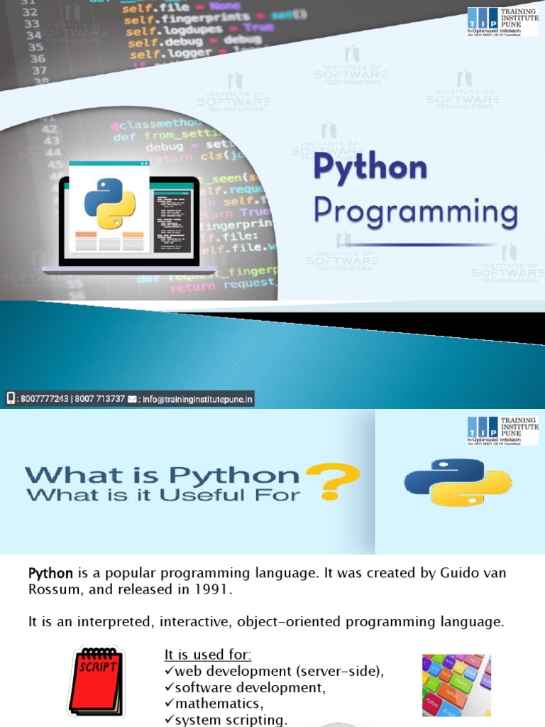 Python PDF Best Python Training Programming | Download Free PDF ...
