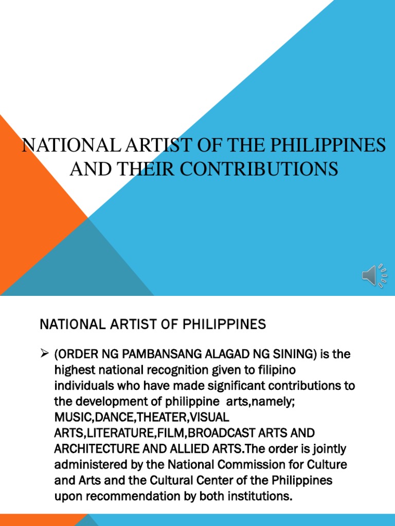National Artists of the Philippines | PDF | Philippines | Entertainment ...