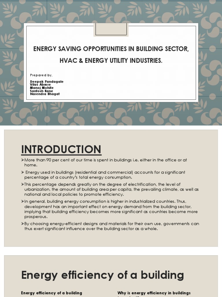 HVAC Energy Optimization in Buildings | PDF | Hvac | Efficient Energy Use