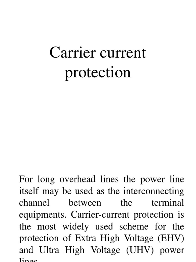 Carrier Current Protection | PDF