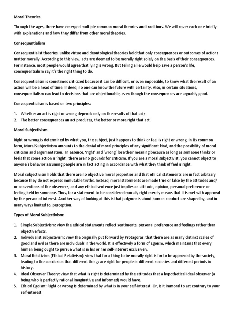 Moral Theories and Mental Frames | PDF | Morality | Framing (Social ...