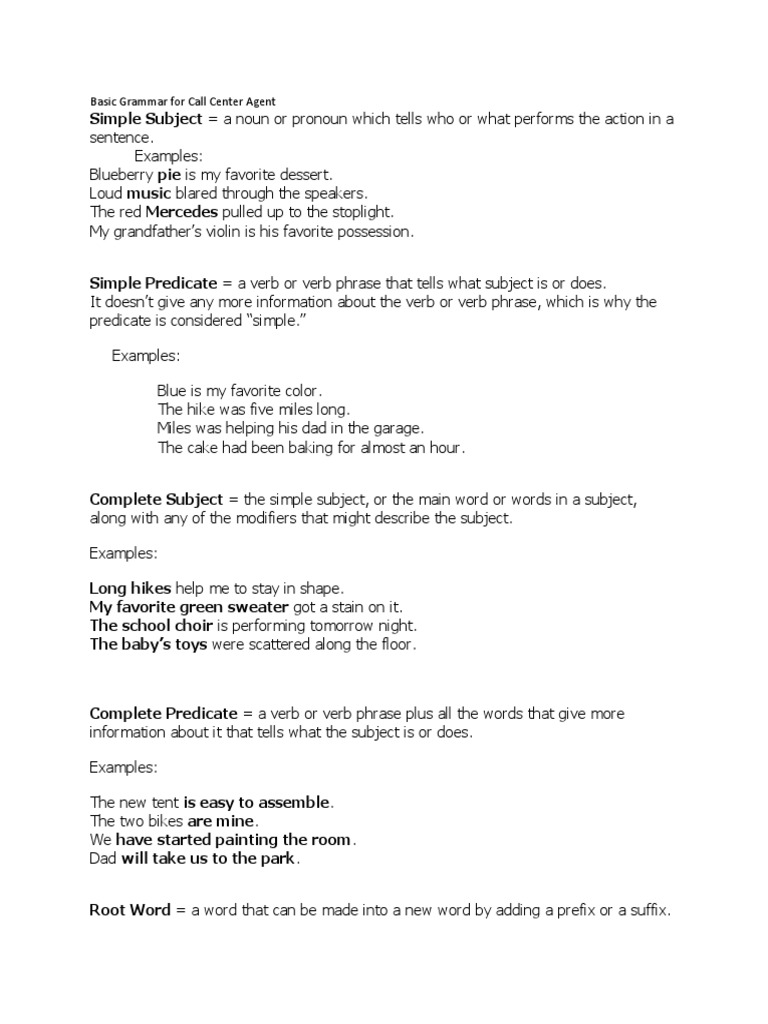 Basic Grammar For Call Center Agent 2of3 | PDF | Verb | English Grammar