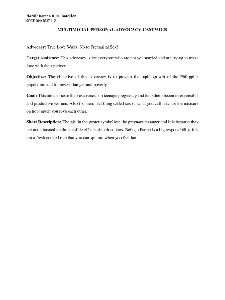 Multimodal Personal Advocacy Campaign | PDF