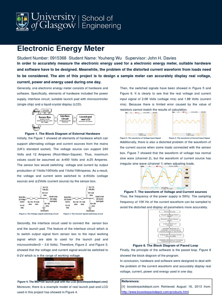 Electronic Energy Meter | PDF | Root Mean Square | Electromagnetism