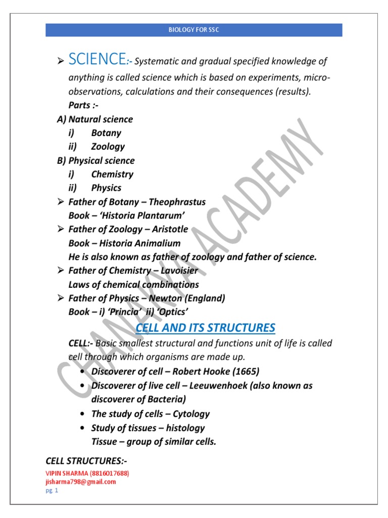 Biology Notes in English PDF | Download Free PDF | White Blood Cell | Fat