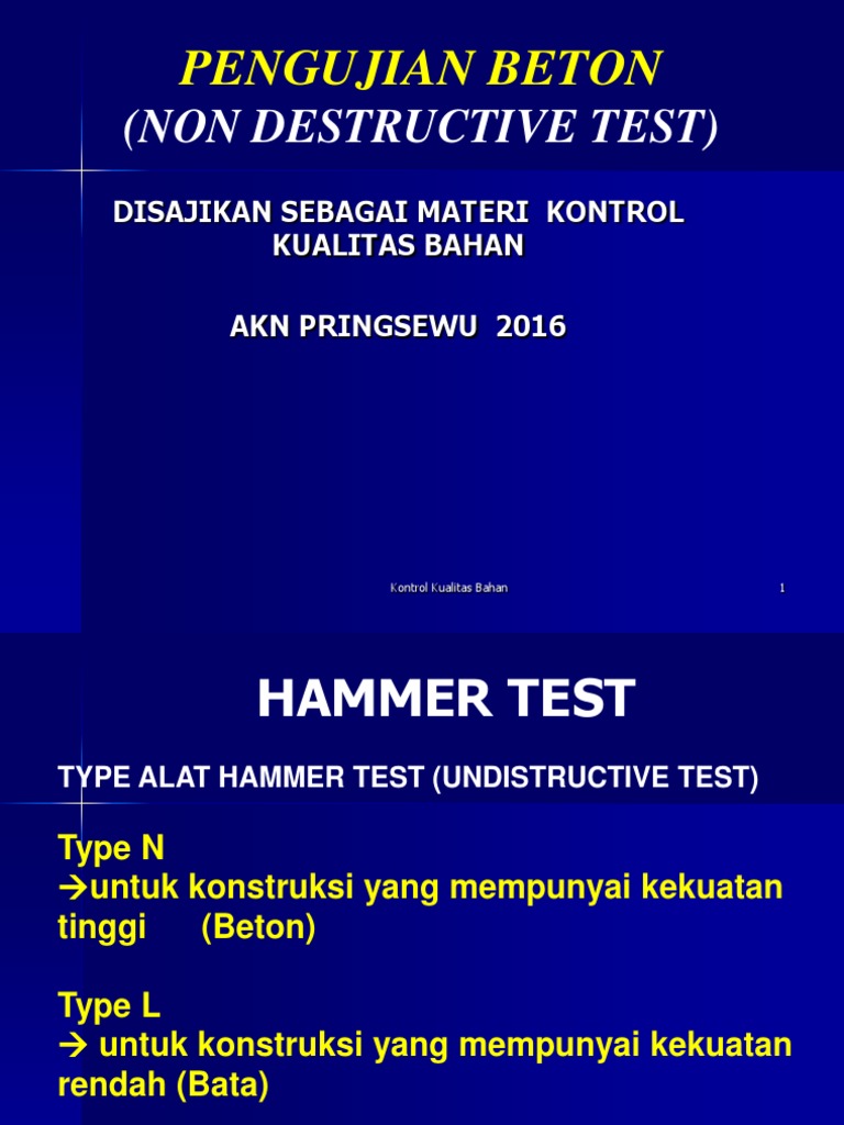 Panduan Hammer Test Beton | PDF