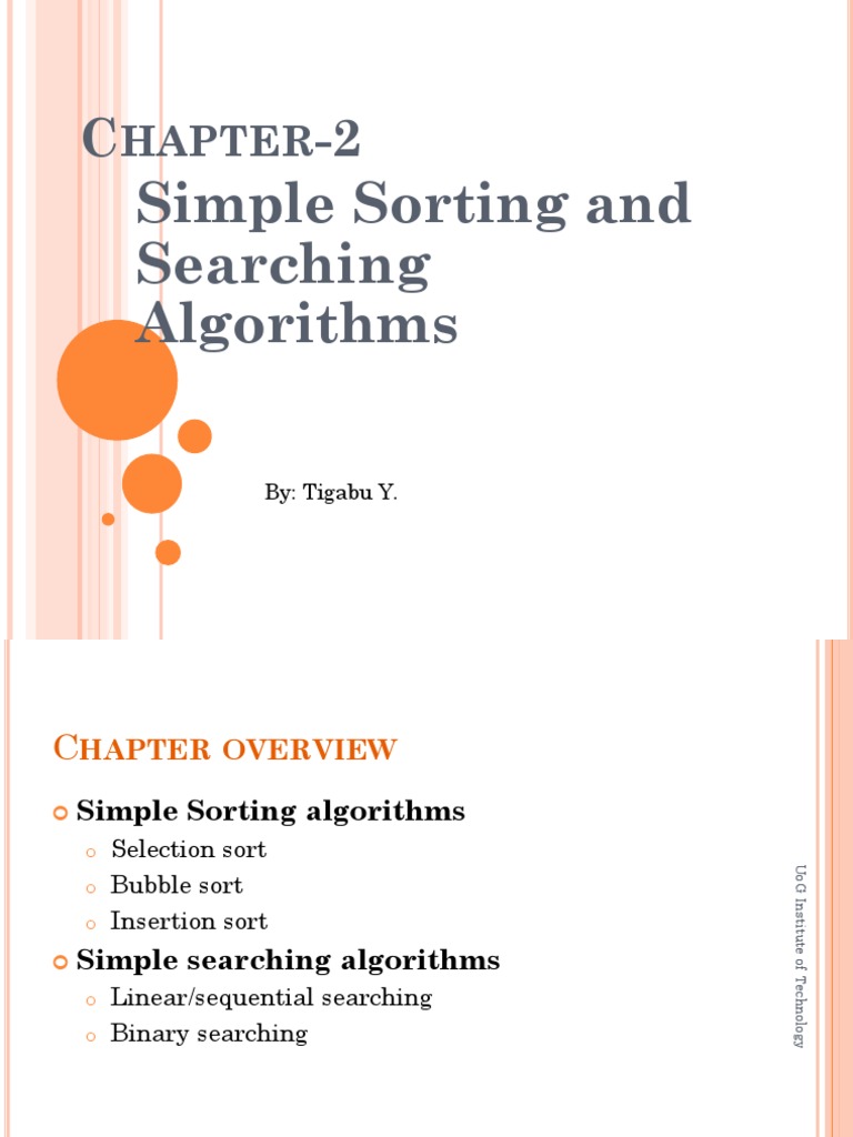 Hapter: Simple Sorting and Searching Algorithms | PDF | Time Complexity | Theoretical Computer ...
