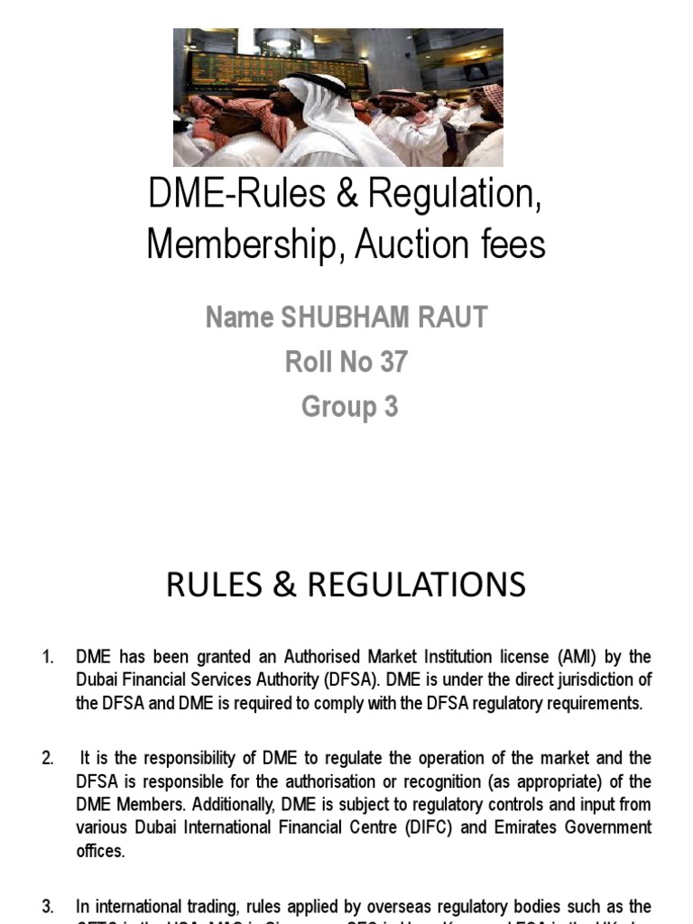 DME-Rules & Regulation, Roll No 37 | PDF | Chicago Mercantile Exchange ...
