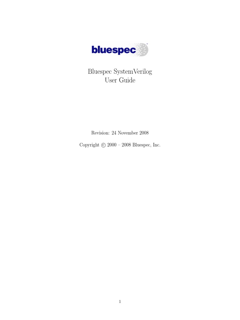 Bluespec | PDF | Command Line Interface | Library (Computing)