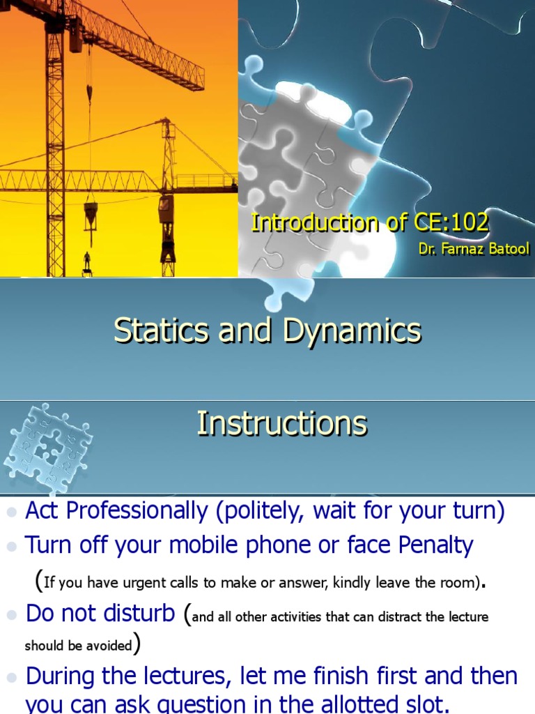 Introduction To Statics and Dynamics | PDF | Computers