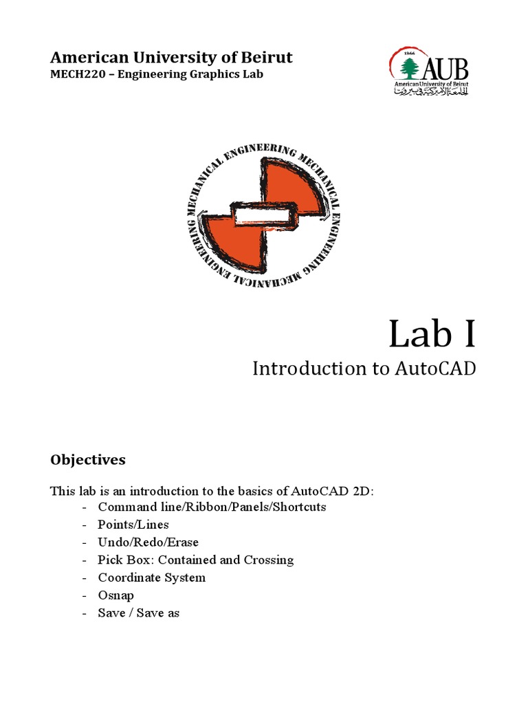 Intro to AutoCAD Basics Guide | PDF | Computer Aided Design | Cartesian ...