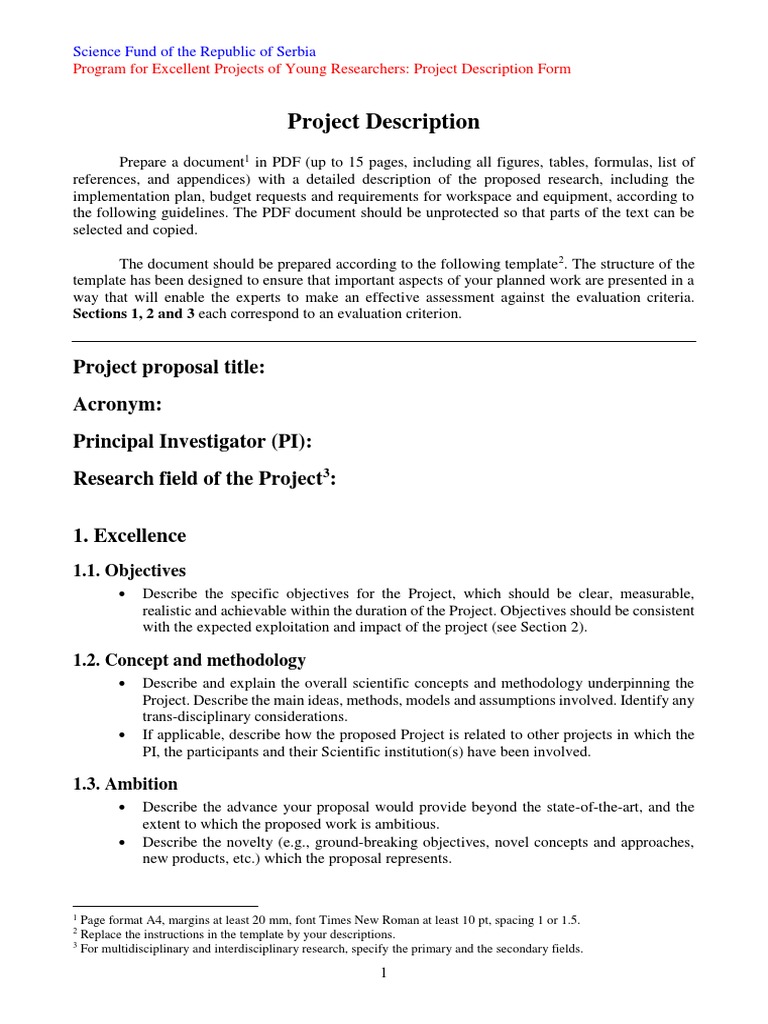 1 Project Description | PDF | Embryo | Risk Management