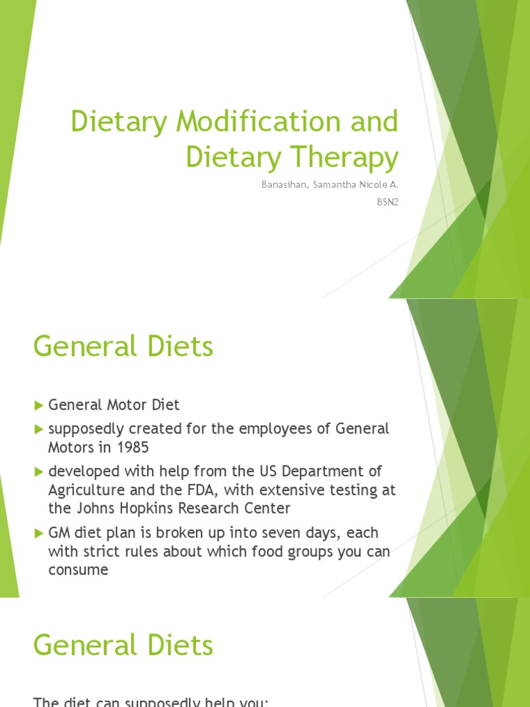 Dietary Modification and Dietary Therapy-1 | PDF | Diet (Nutrition ...