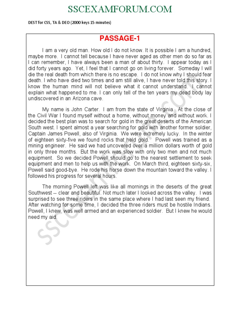 Dest Sample Passages 1 | PDF | Book Of Revelation | Business