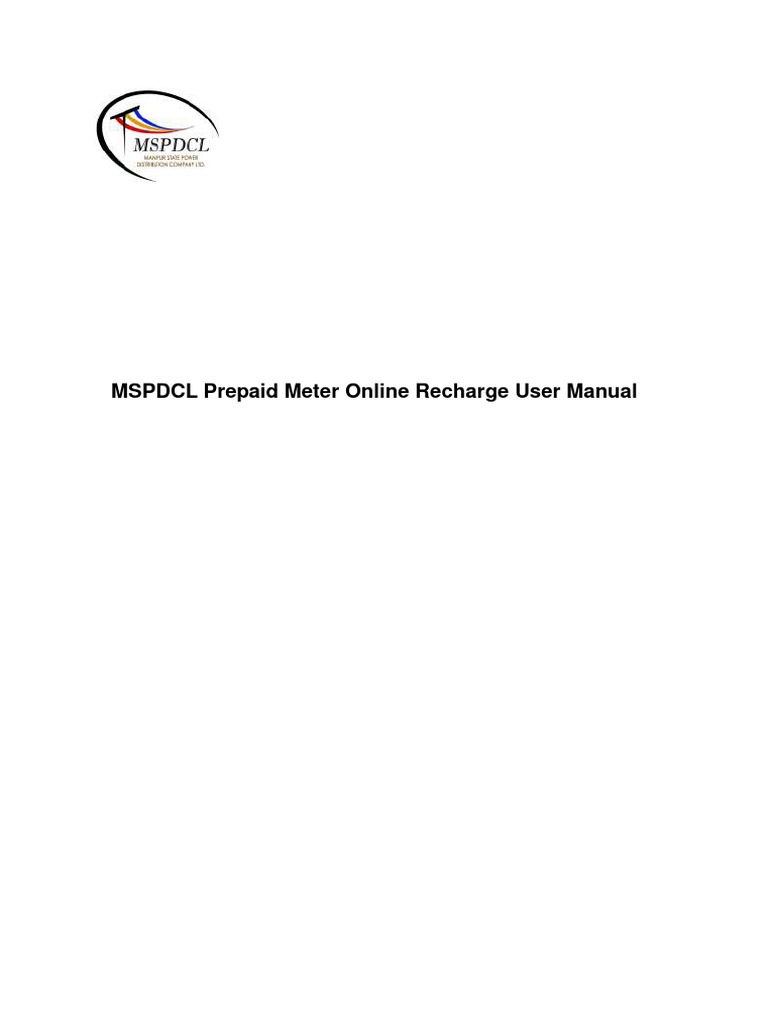 MSPDCL Prepaid Meter Online Recharge User Manual | PDF | Voucher ...