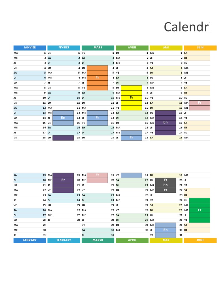 Calendrier 2019 | PDF