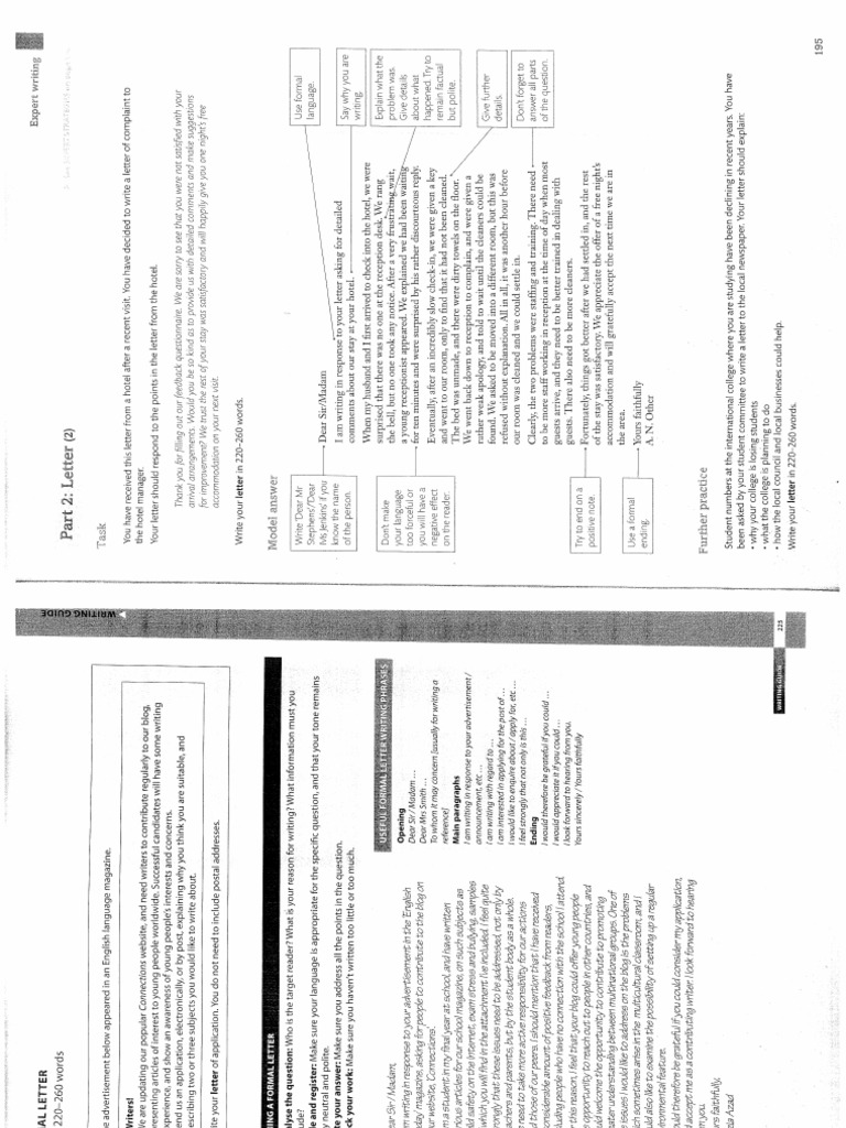 CAE - Writing - Formal Letter - Samples Plus Tips PDF | PDF