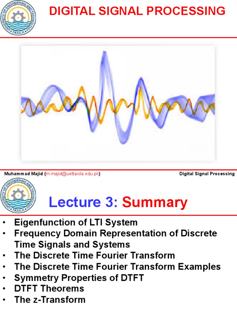 DSP Lecture 4 PDF | PDF | Calculus | Signal Processing