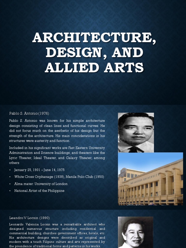 Architecture, Design, and Allied Arts | PDF | Philippines