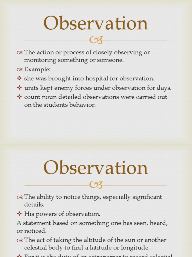 Observation | PDF | Observation | Scientific Method