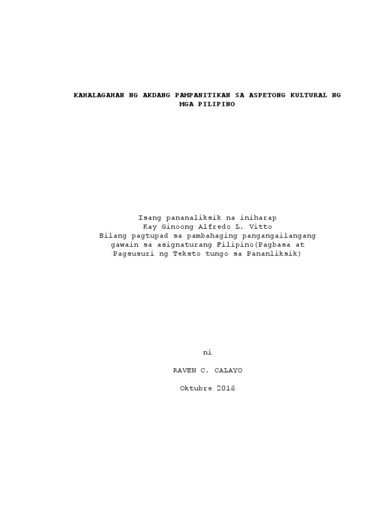 Pananaliksik Sa Wika | PDF