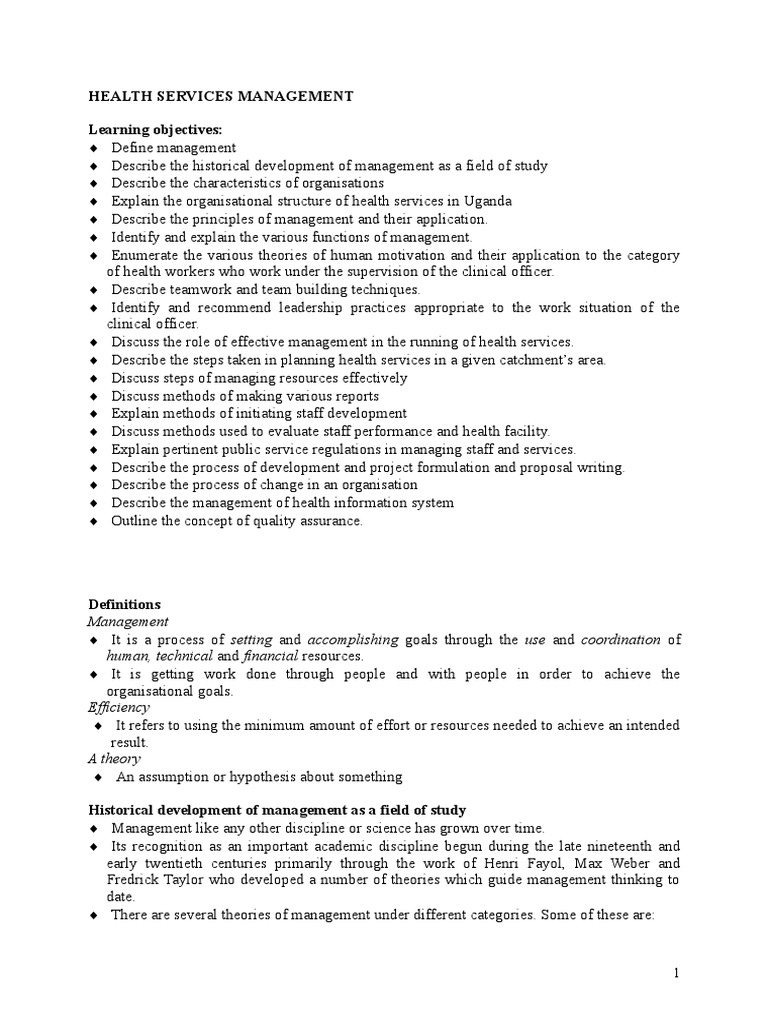 Health Services Management | Download Free PDF | Motivation | Motivational