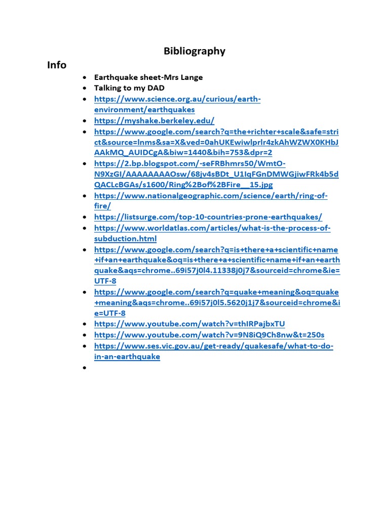Bibliography Natural Disasters | PDF | Earthquakes | Seismology