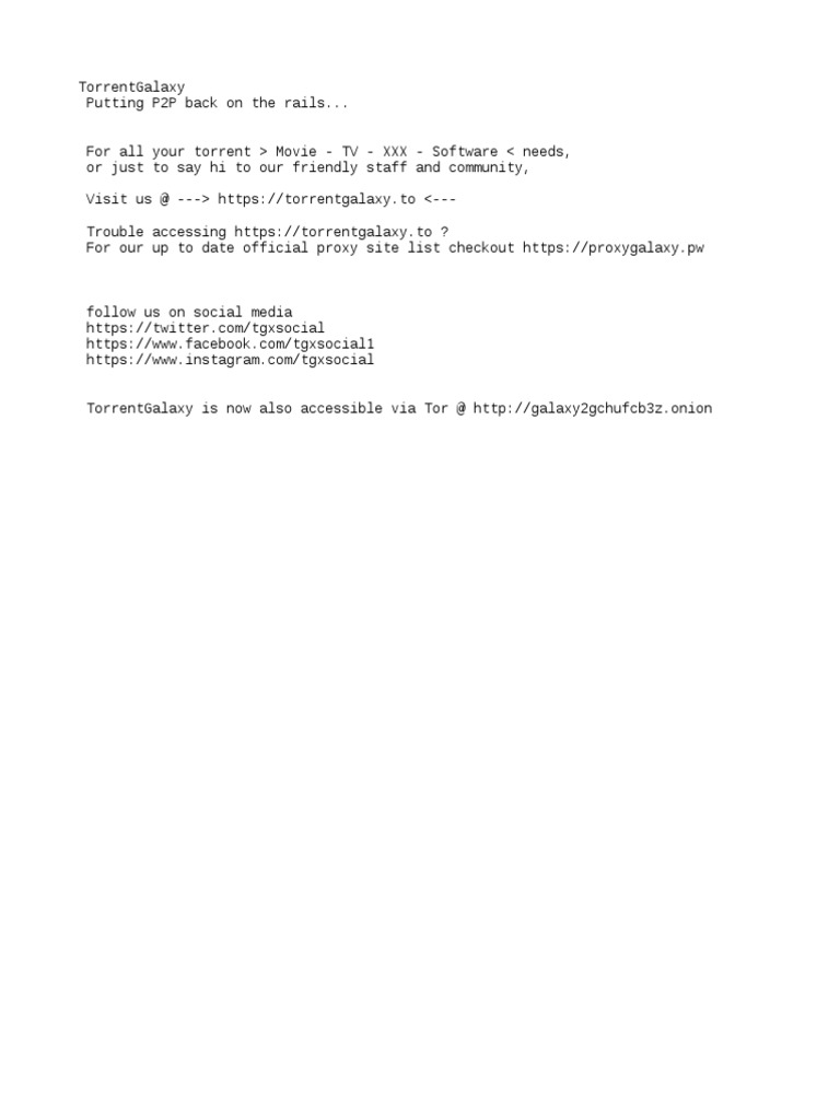 (TGX) Downloaded From Torrentgalaxy - To | PDF
