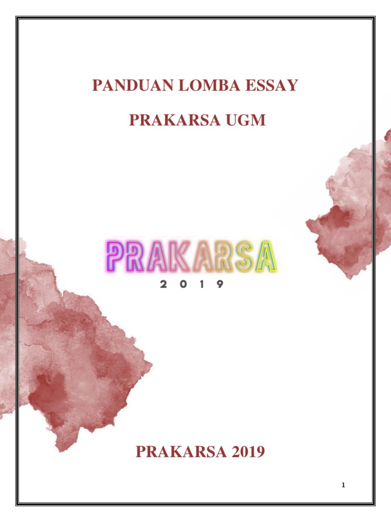 Panduan Lomba Essay Prakarsa Ugm 2019 | PDF