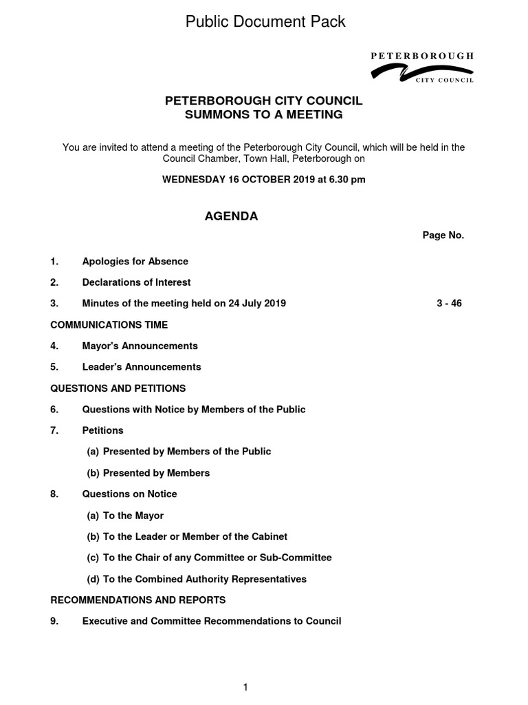 Full Council - PCC 16102019 PDF | PDF | Climate Change | Global Warming