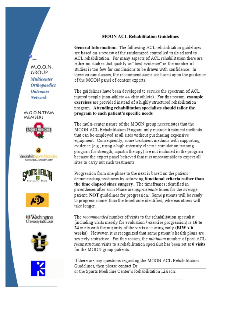 Acl Rehab Protocol 2019 Pdf Download Free Pdf Physical Therapy