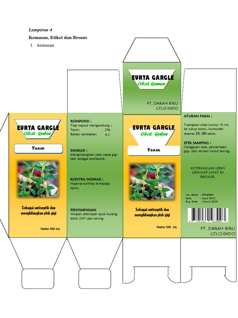 Lampiran Kemasan Sekunder | PDF