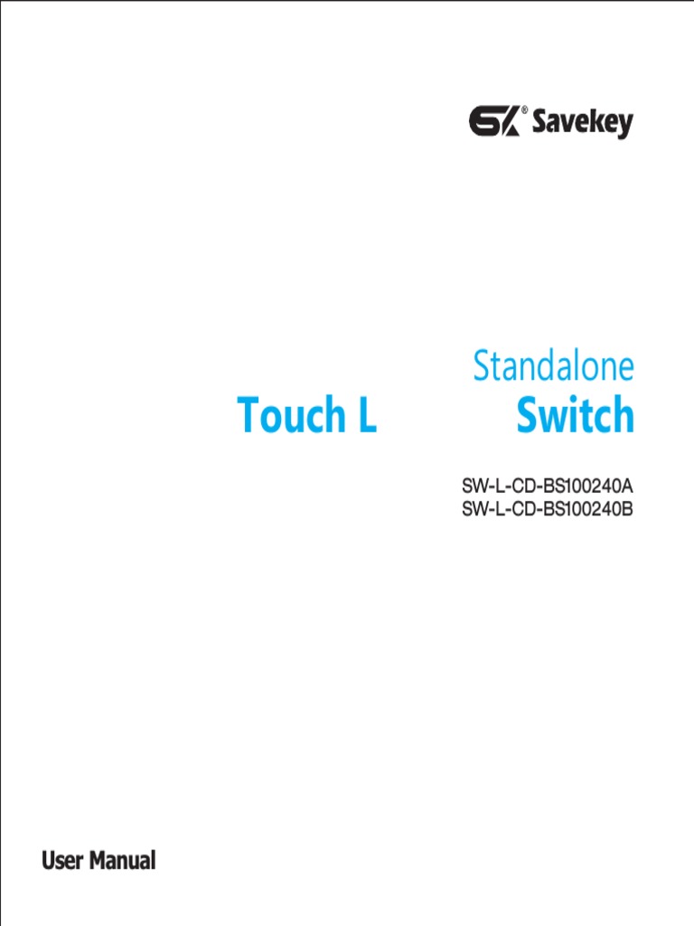 Touch Lighting Switch: Standalone | PDF | Touchscreen | Switch