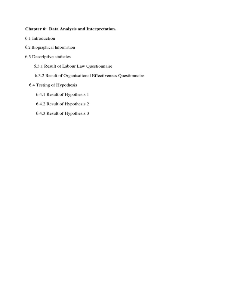Chapter 6: Data Analysis and Interpretation.: 6.2 Biographical Information | PDF | Correlation ...