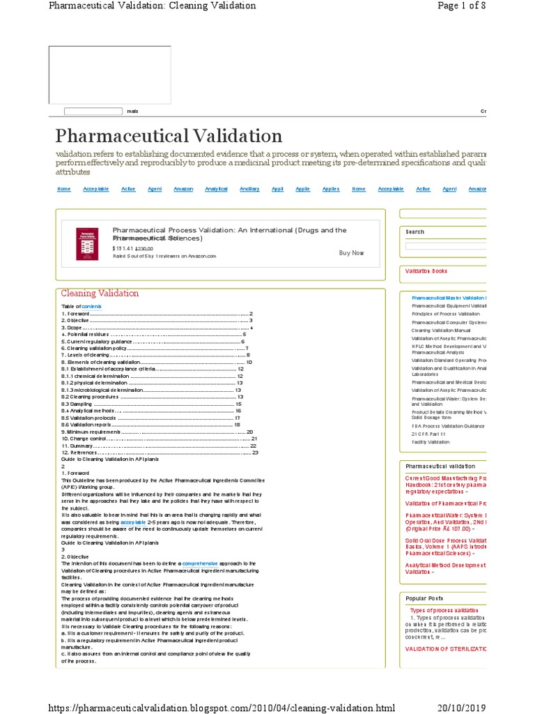 Pharmaceutical Validation | PDF | Verification And Validation ...